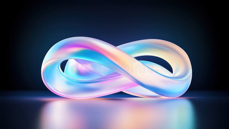 Futuristic Neon Infinity Symbol with Glowing Spectrum and Smooth Curves ...