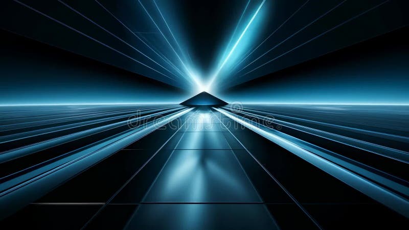 Captivating Futuristic Neon Landscape with Dynamic Light Effects Stock ...