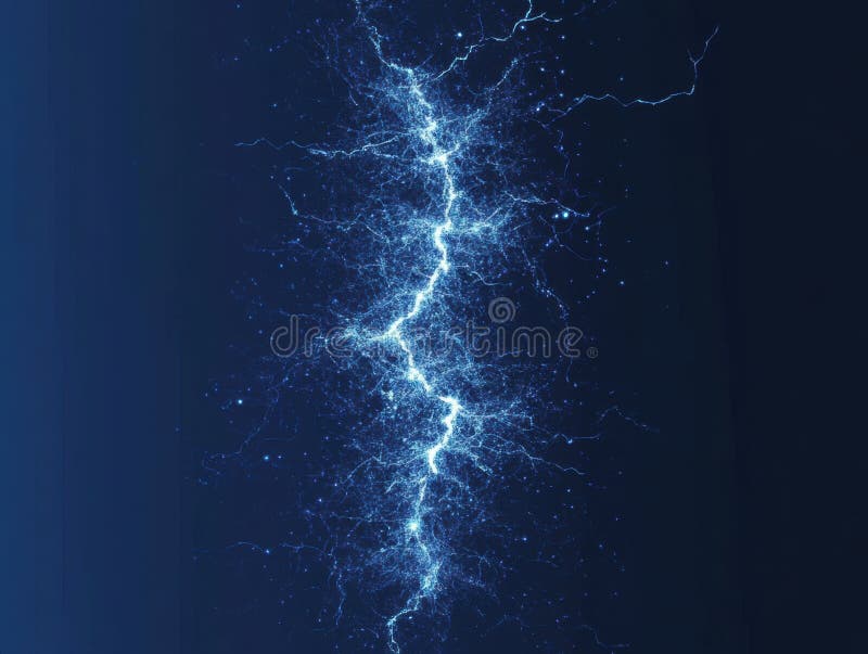 Futuristic Neon Lightning on Dark Background - Electrifying Abstract ...