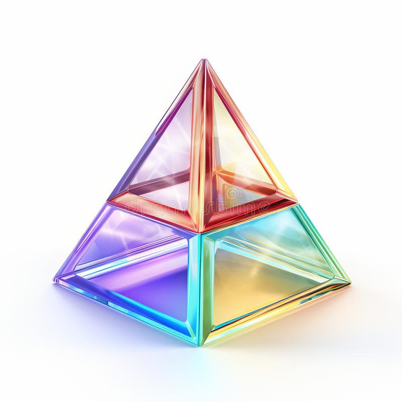 Futuristic Neon Lit Pyramid Composition Stock Illustrations – 9 ...