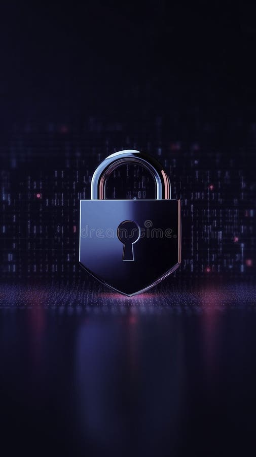 Futuristic Neon Lock a Comprehensive Concept for Cybersecurity and Data ...