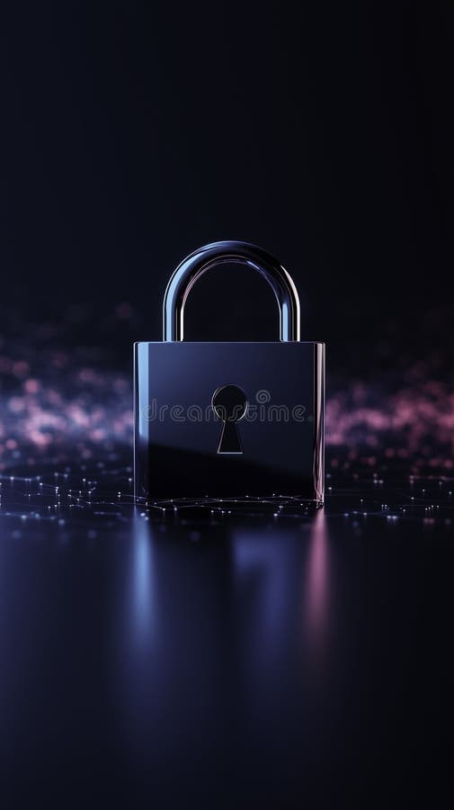 Futuristic Neon Lock a Comprehensive Concept for Cybersecurity and Data ...