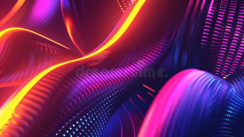 Futuristic Neon Patterns with Sleek Lines and Bold Colors for a Modern ...