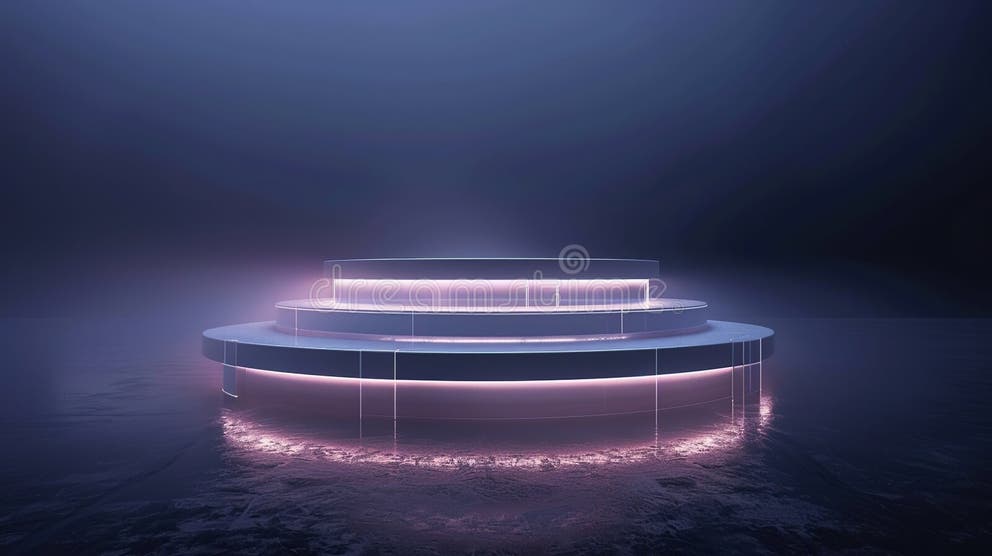 Futuristic Neon Platform stock illustration. Illustration of futuristic ...