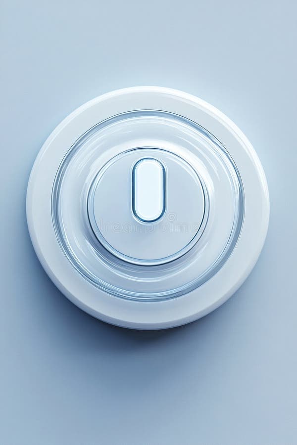 Futuristic Neon Power Button on Minimalistic Background Stock Image ...