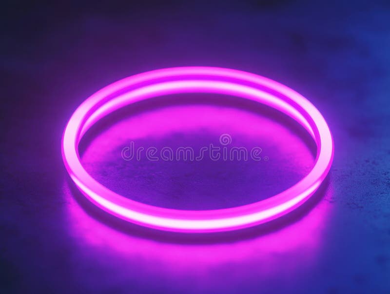 Futuristic Neon Ring Design for Minimalist Decor and Tech Inspiration ...