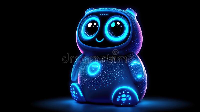 Futuristic Neon Robot Toy with Adorable Design and Bright Led Lights ...