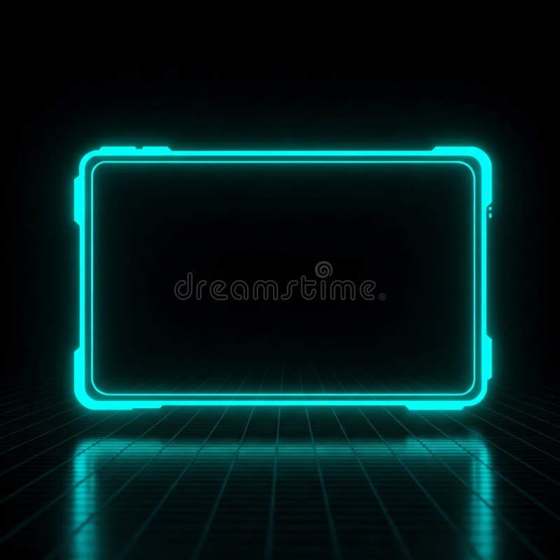 High-Tech Digital Display Border Stock Illustration - Illustration of ...