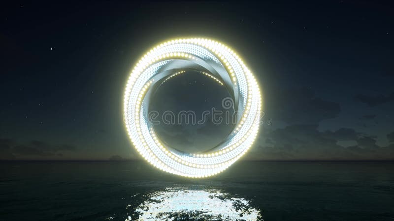 Futuristic Neon Structure in 3d Style Architecture Building Data Neon ...