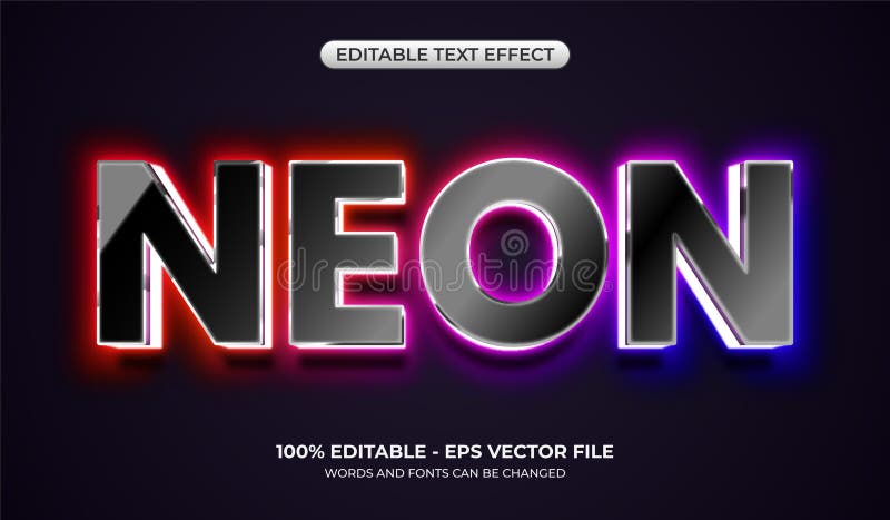 Futuristic Gradient Cosmos Text Effect. Realistic Steel Font Effect ...