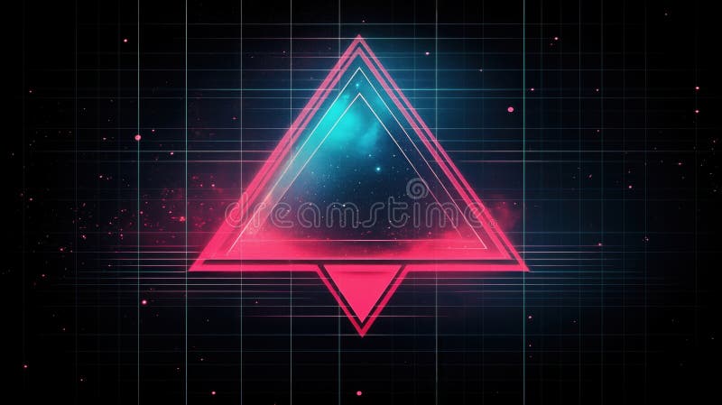 Futuristic Neon Triangle Cosmic Background Grid Design Stock Photos - Free & Royalty-Free Stock ...