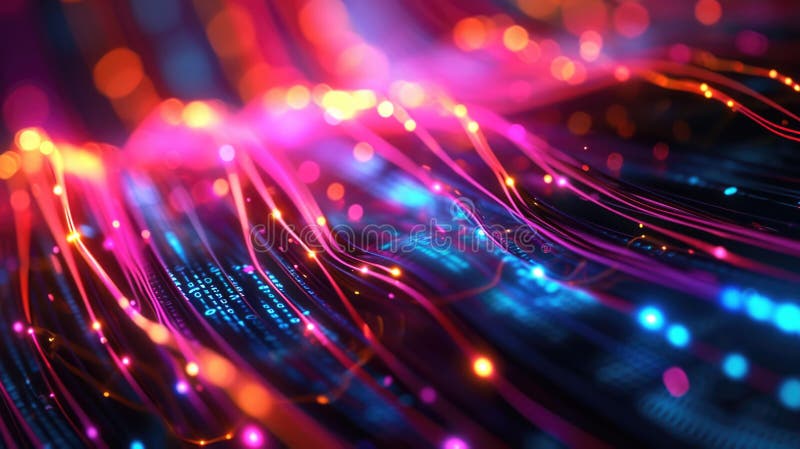 Futuristic Network Cables and Data Connectivity Concept Stock ...