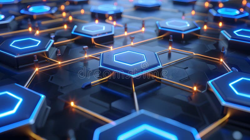 Hexagonal Nodes Stock Illustrations – 322 Hexagonal Nodes Stock ...