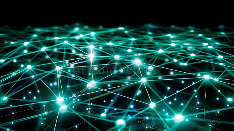 Futuristic Network Connection Abstract Technology Background Stock ...