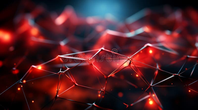 Futuristic Network Connection Exploring the Blood Connection of a Red ...