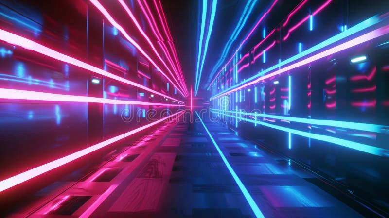 Futuristic Network Corridor Background for Tech and Data Transfer ...