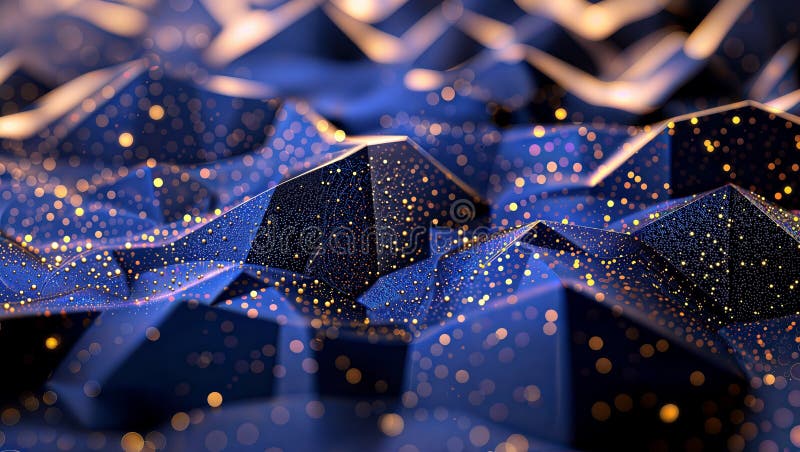 Futuristic Network Design: Abstract 3D Constellation with Glowing ...