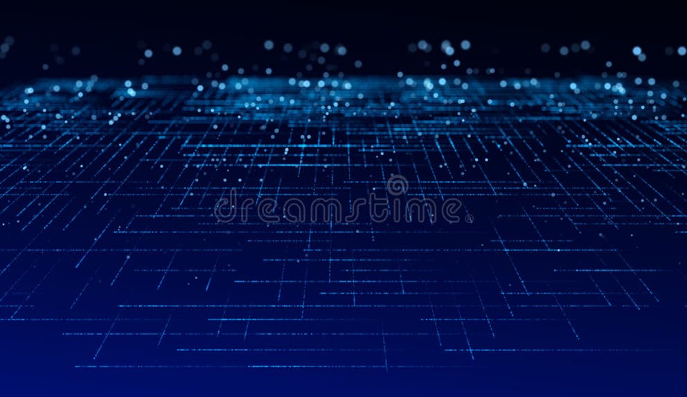 Futuristic Network Design Featuring Dotted Grid Patterns. Wide-angle ...
