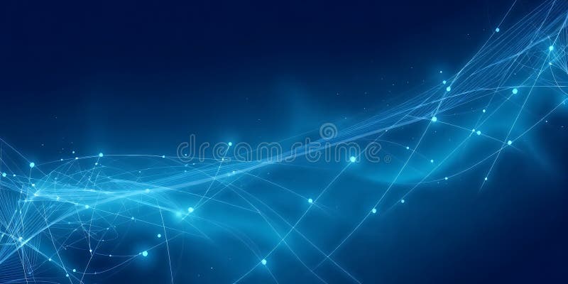 A Futuristic Network with Glowing Connections on a Blue Gradient ...