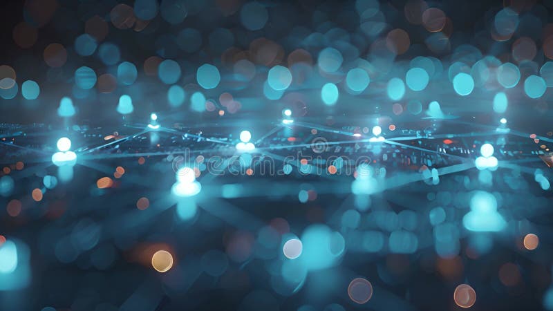 Futuristic Network Grid Illustrating Advanced Connectivity Stock Video ...