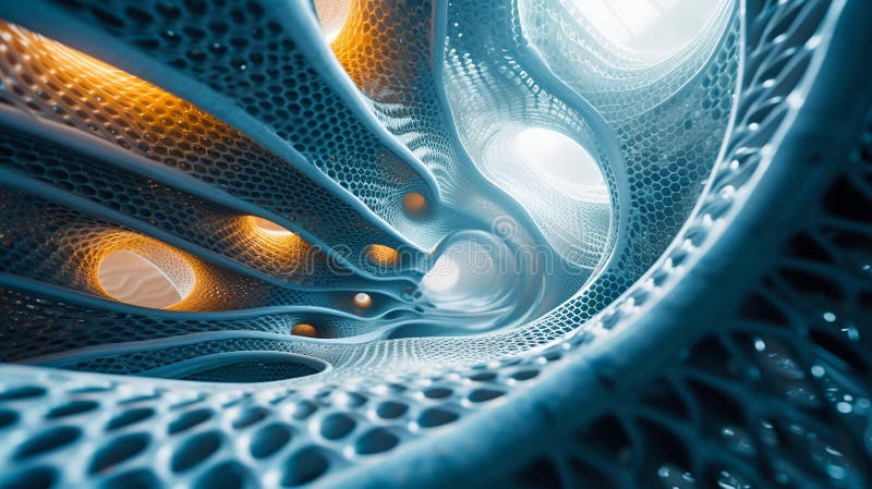 Futuristic Network Mesh Connections. Generative Ai Stock Illustration ...