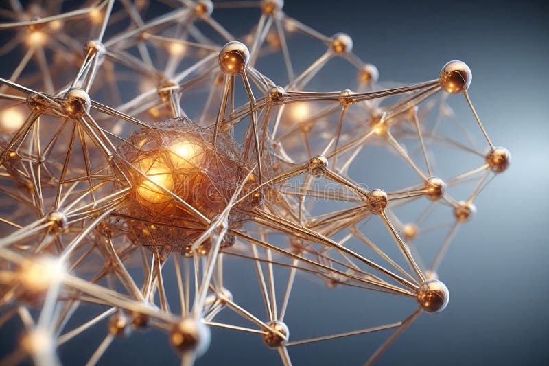 Futuristic Network Shape. Abstract Internet Technology Concept Stock ...