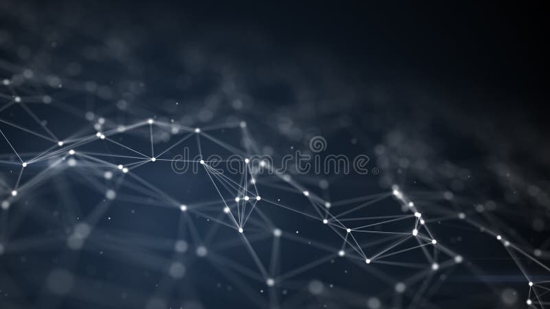 Futuristic Network Shape Rendered with DOF Stock Illustration ...