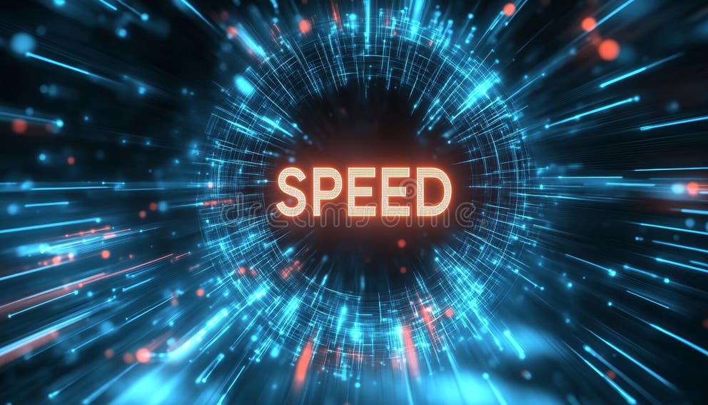 Futuristic Network Visualization with Rapid Data Transfer Speeds and ...