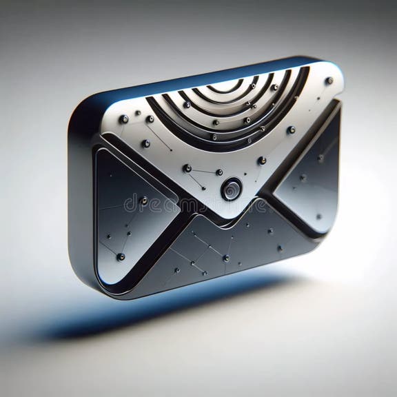 A Futuristic Neumorphic Mail Envelope Icon, Ai Generated Image Stock ...