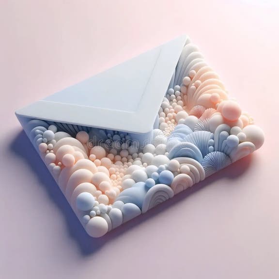 A Futuristic Neumorphic Mail Envelope Icon, Ai Generated Image Stock ...