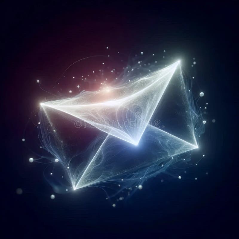 A Futuristic Neumorphic Mail Envelope Icon, Ai Generated Image Stock ...
