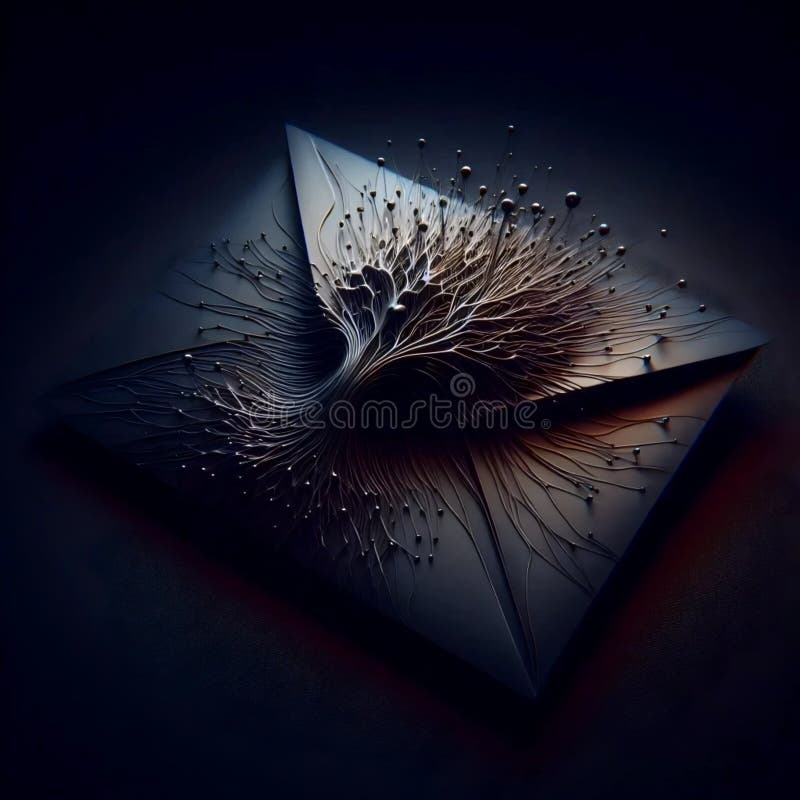 A Futuristic Neumorphic Mail Envelope Icon, Ai Generated Image Stock ...