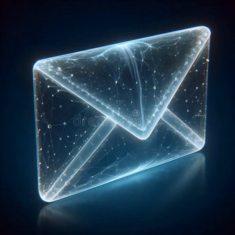 A Futuristic Neumorphic Mail Envelope Icon, Ai Generated Image Stock ...