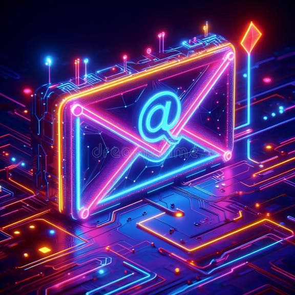 A Futuristic Neumorphic Mail Envelope Icon, Ai Generated Image Stock ...