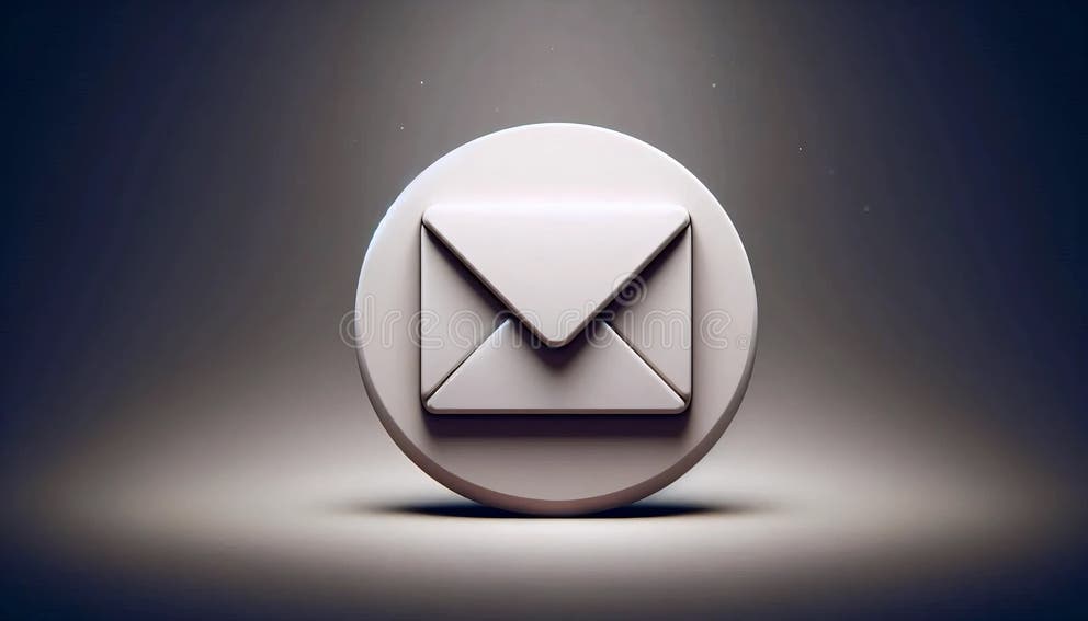 A Futuristic Neumorphic Mail Envelope Icon, Ai Generated Image Stock ...