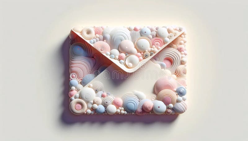 A Futuristic Neumorphic Mail Envelope Icon, Ai Generated Image Stock ...