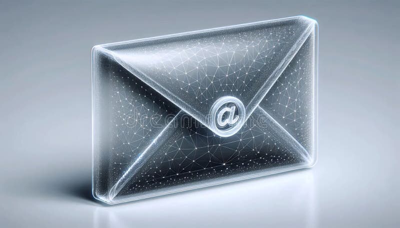 A Futuristic Neumorphic Mail Envelope Icon, Ai Generated Image Stock ...