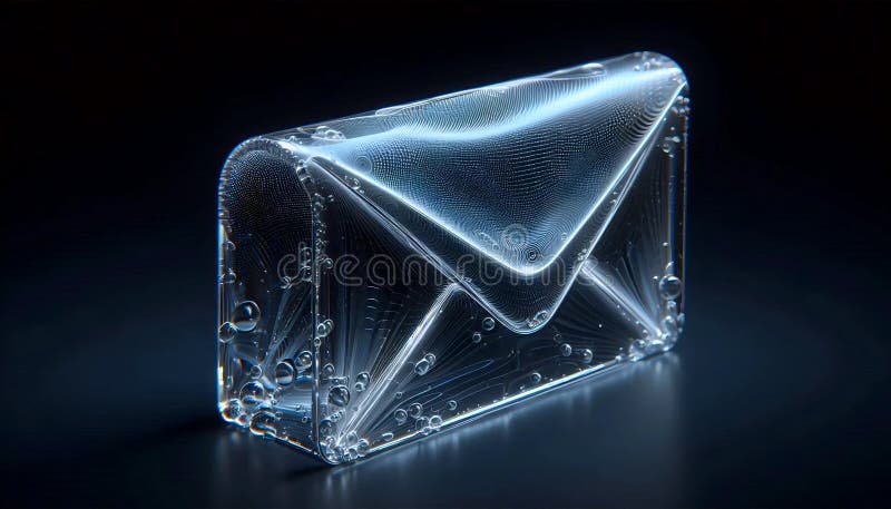 A Futuristic Neumorphic Mail Envelope Icon, Ai Generated Image Stock ...