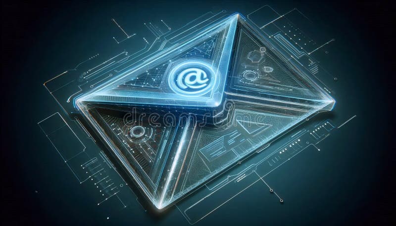 A Futuristic Neumorphic Mail Envelope Icon, Ai Generated Image Stock ...