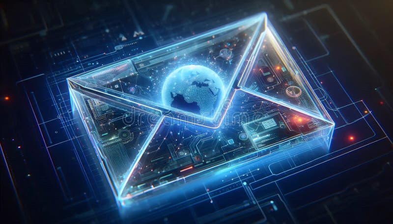 A Futuristic Neumorphic Mail Envelope Icon, Ai Generated Image Stock ...