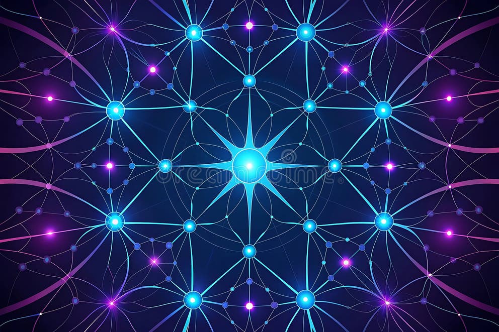 Futuristic Neural Network Concept in a Digital Background Design for ...