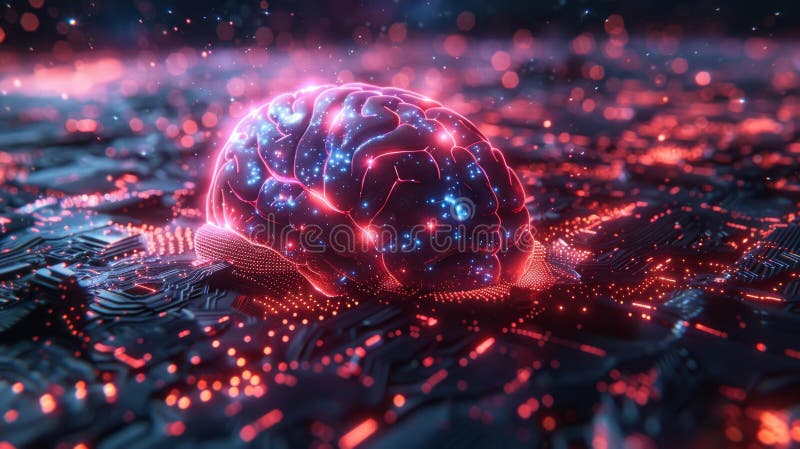 Futuristic Neural Network Concept - Generative Ai Stock Illustration ... Futuristic Neural Network Concept - Generative Ai Stock Illustration ...