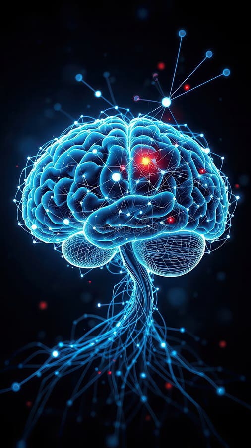 Futuristic Neural Network Concept with Glowing Digital Brain and ... Futuristic Neural Network Concept with Glowing Digital Brain and ...