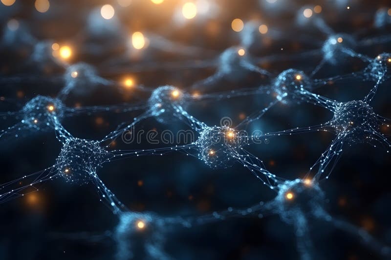 Futuristic Neural Network Concept with Glowing Nodes for Technology ...
