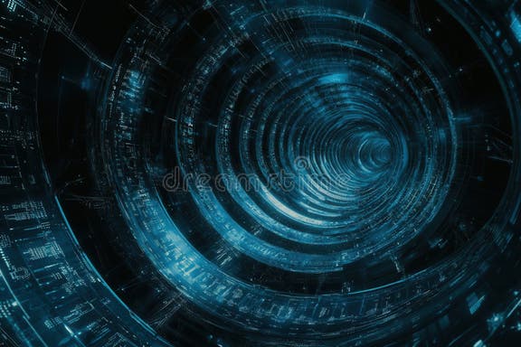 Futuristic Neural Network Design with Deep Blue and Cyan Patterns in a ...