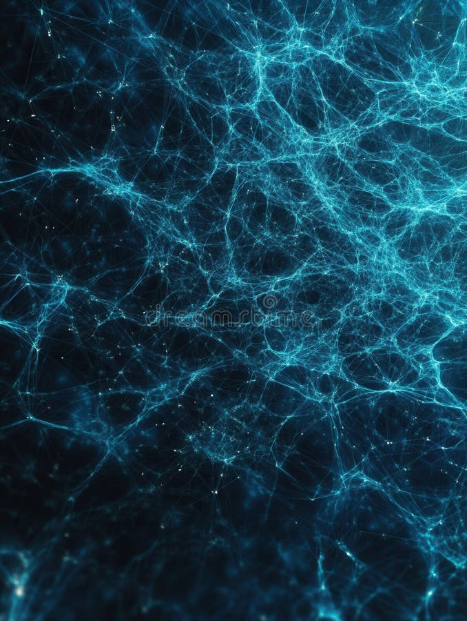 Futuristic Neural Network Design in Deep Blue and Cyan with a Techy ...