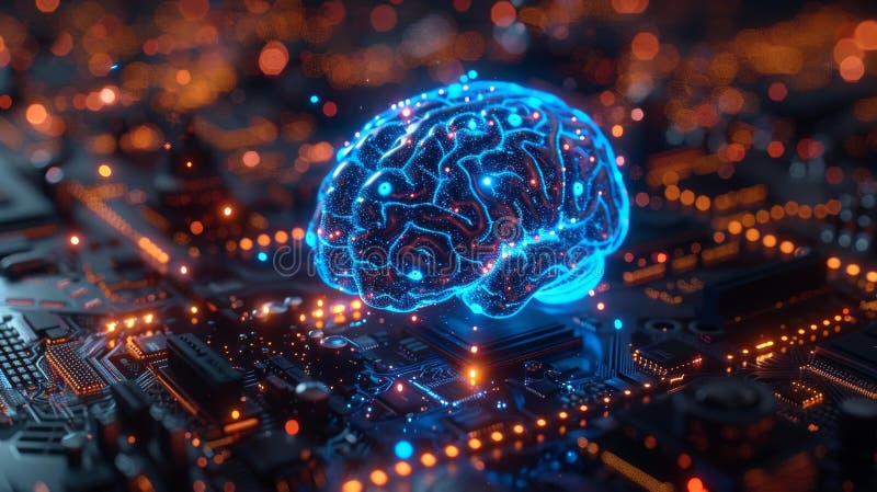 Futuristic Neural Network with Glowing Brain - Generative Ai Stock ... Futuristic Neural Network with Glowing Brain - Generative Ai Stock ...