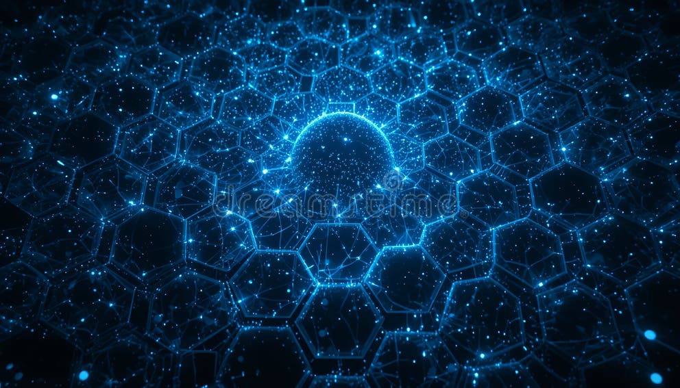 Futuristic Neural Network - Glowing Data Nodes & Interconnected Lines ...