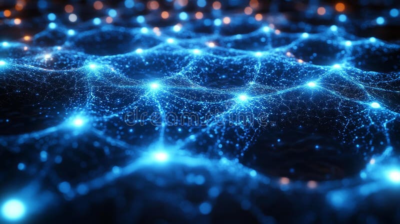 Futuristic Neural Network Visualization Generative AI Stock ...