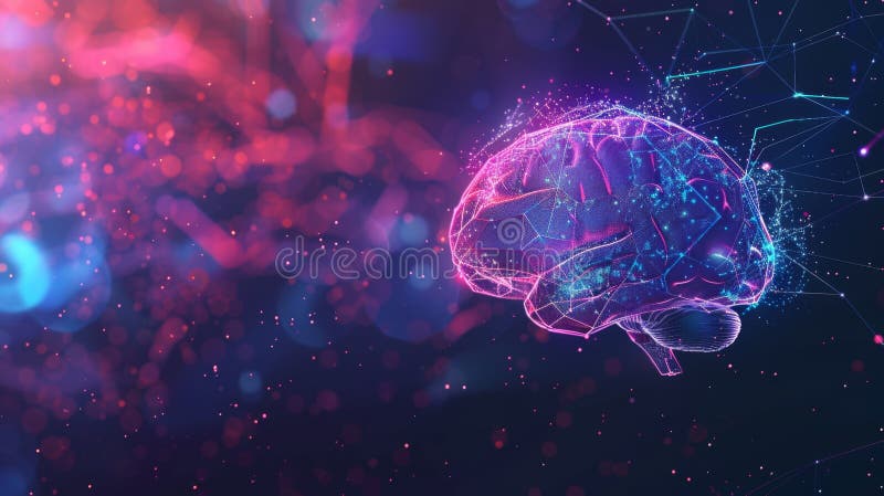 Futuristic Neural Network Visualization, Generative AI Stock Photo ... Futuristic Neural Network Visualization, Generative AI Stock Photo ...